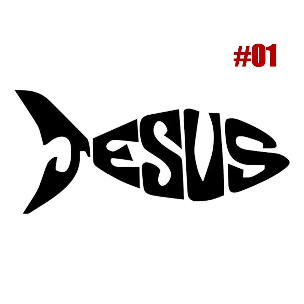 Fish Holy Spirit Jesus Vinyl Sticker Car Window Label Sticker Smooth ...