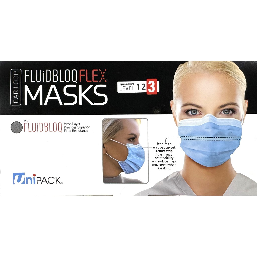 FluidBloq 4ply Mask Earloop, Blue | Shopee Singapore