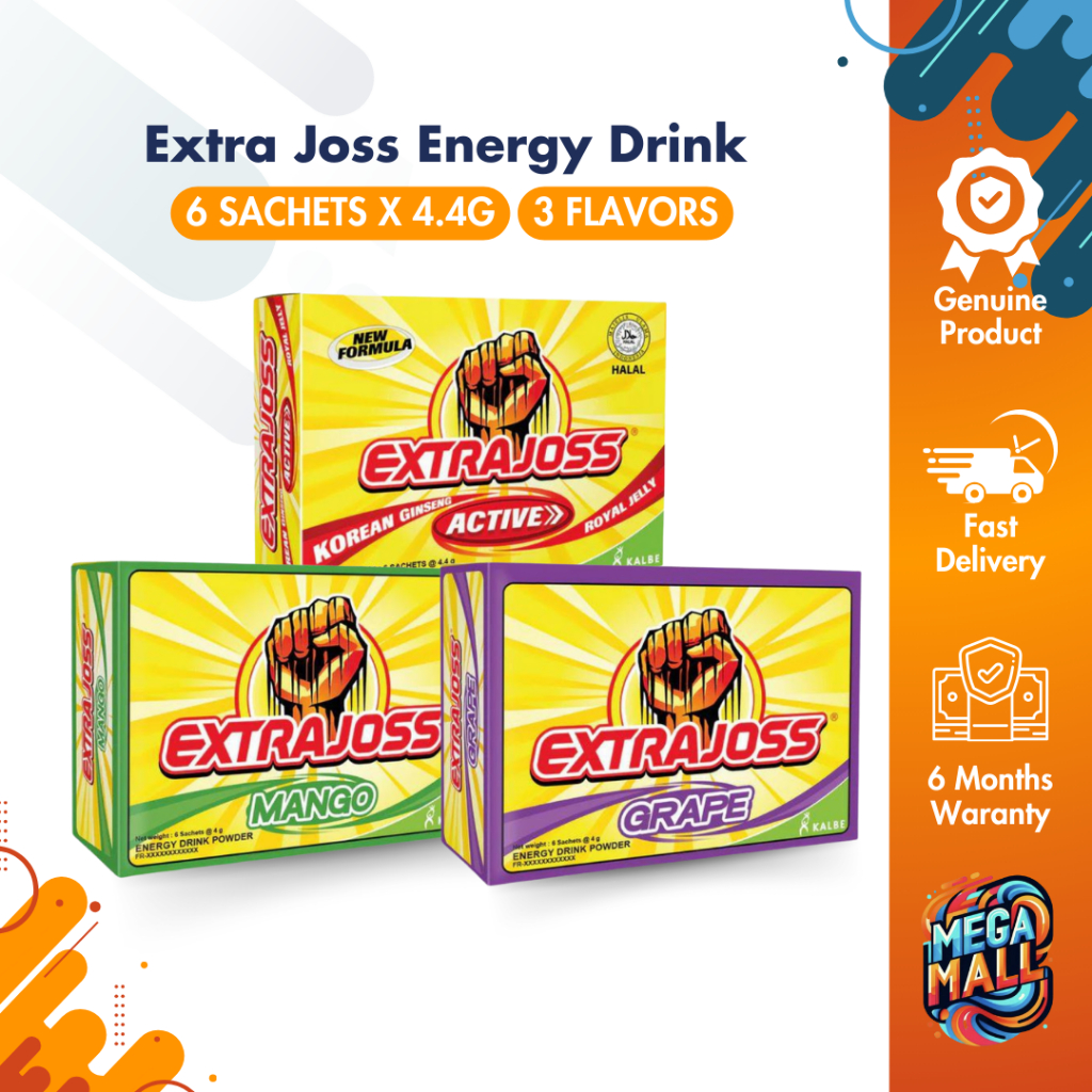 Extra Joss Energy Drink 6 Sachets x 4.4g Energy Drink Powder Active ...
