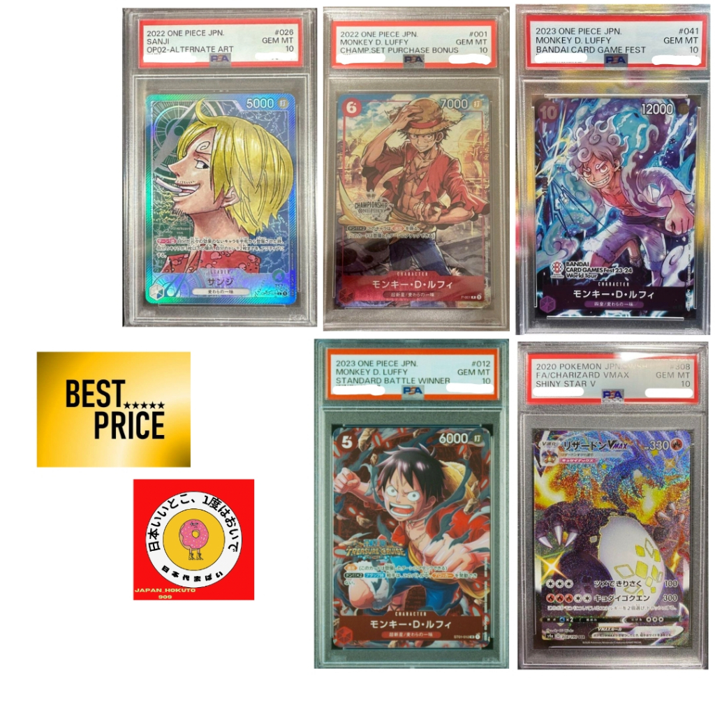 【PSA10】Luffy x 3, Sanji, Charizard, One Piece, Pokemon Cards, Set of 5/From japan | Shopee Singapore