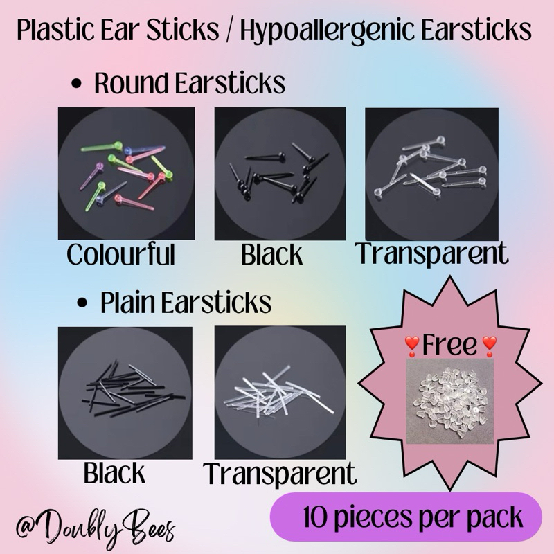 [SG LOCAL / INSTOCKS] Plastic Earsticks / Ear sticks / Hypoallergenic ...