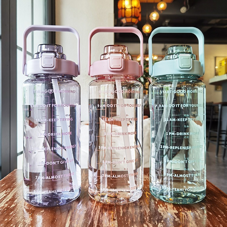 *Ready Stock* 2L BPA FREE Large Capacity Sport Water Bottle with Straw ...