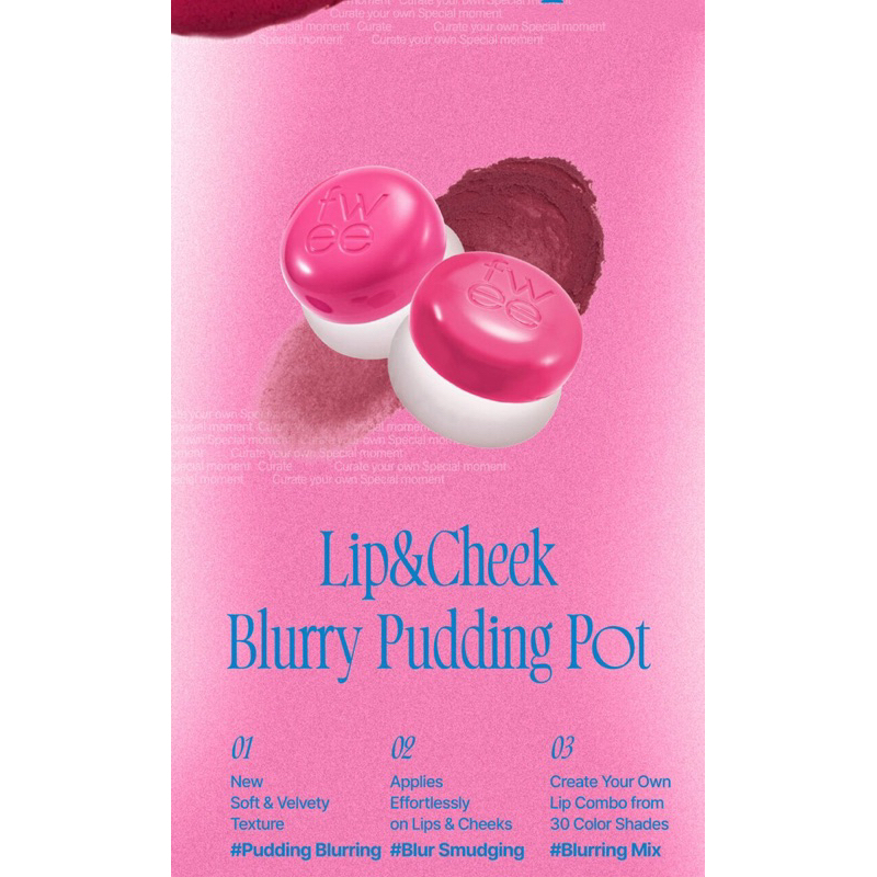 [fwee] Lip&Cheek Blurry Pudding Pot (30 Colors) | Shopee Singapore