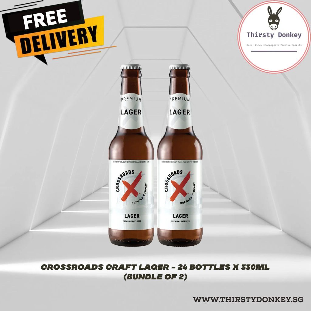 Crossroads Craft Lager - 24 Bottles x 330ml (Bundle of 2) (BBD 08/2025 ...