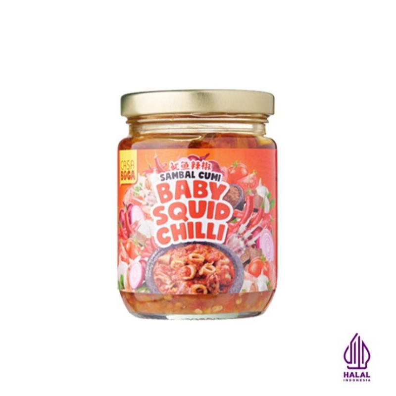 CASA BOGA Red Chilli Baby Squid Sambal Sotong Sambal Cumi Halal 230g ...
