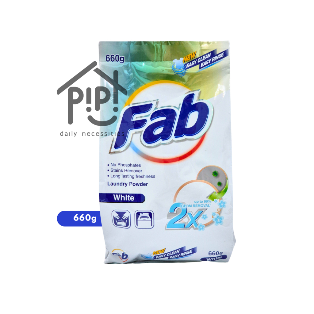 Fab Laundry Detergent Powder White 660g | Shopee Singapore