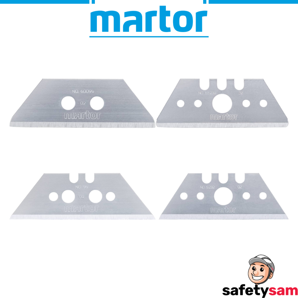 Martor Trapezoid Blade No. 5232, 2-Sided Ground-Edge, Steel, 10 Pieces ...