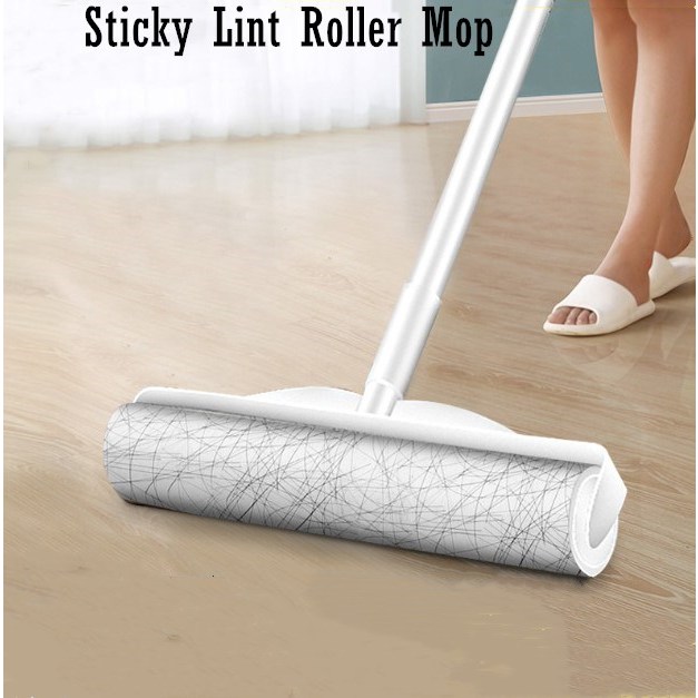 Sticky Lint Roller Mop for Pet Hair, Dust, and Furniture Cleaning Dust ...