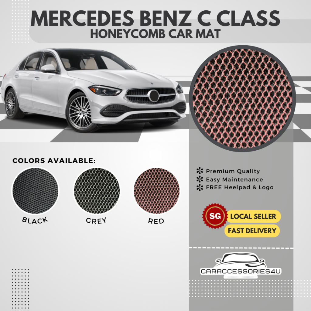 Mercedes Benz C Class Premium Honeycomb Car Mat | Shopee Singapore