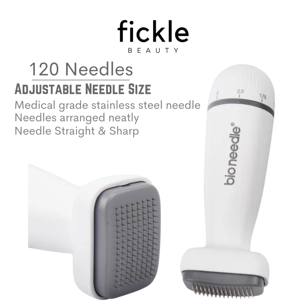 120Pin Bio Needle Derma Stamp Adjustable Needle Length Skincare Acne ...