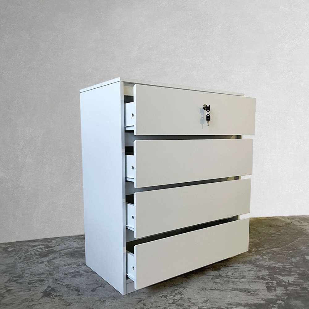 VHIVE Nora 80cm Chest of Drawers with Lock (Dresser Drawer Chest ...