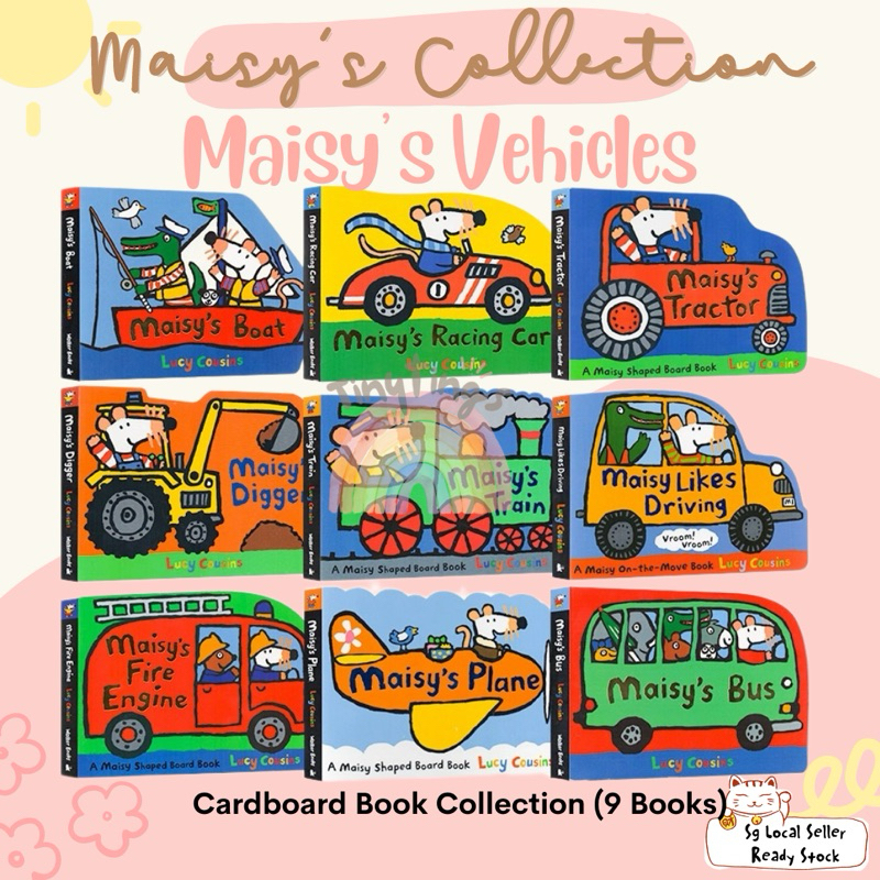 SG Ready Stock - Maisy’s Vehicles: A Cardboard Book Collection (9 books ...
