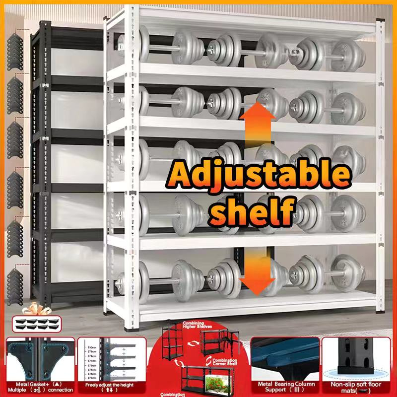PM【Load 500KG】 Heavy Duty Shelf Rack Metal Rack Adjustable Height Steel ...