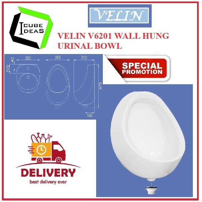 VELIN V6201 WALL HUNG URINAL BOWL| Local Singapore Warranty | Express ...