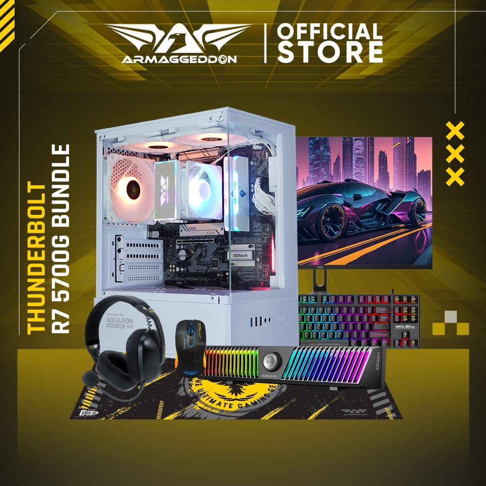 Armaggeddon Thunderbolt R7 5700G | Entry Level Custom Desktop | 16GB ...