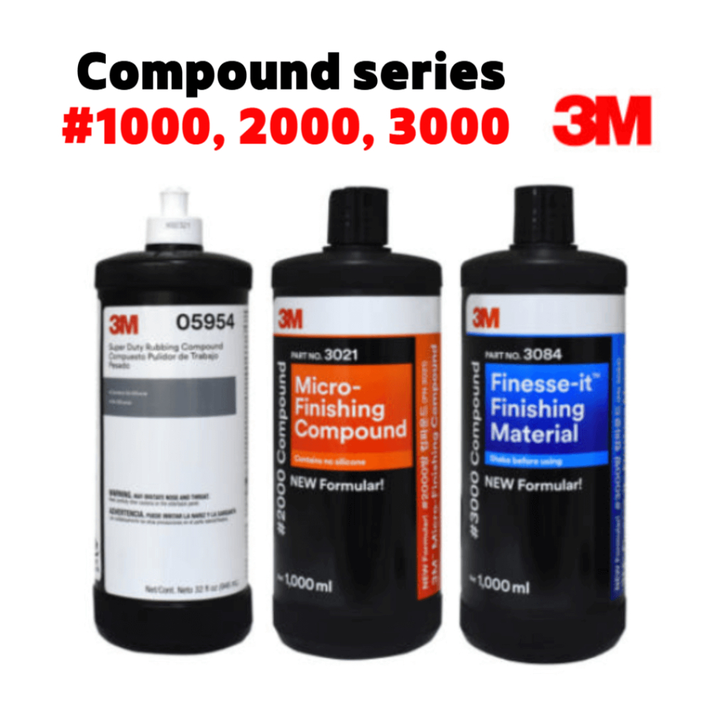 3M #1000 #2000 #3000 Compound Super Duty Rubbing Compound 946ml / Car Wash Swirl Mark Removal ...