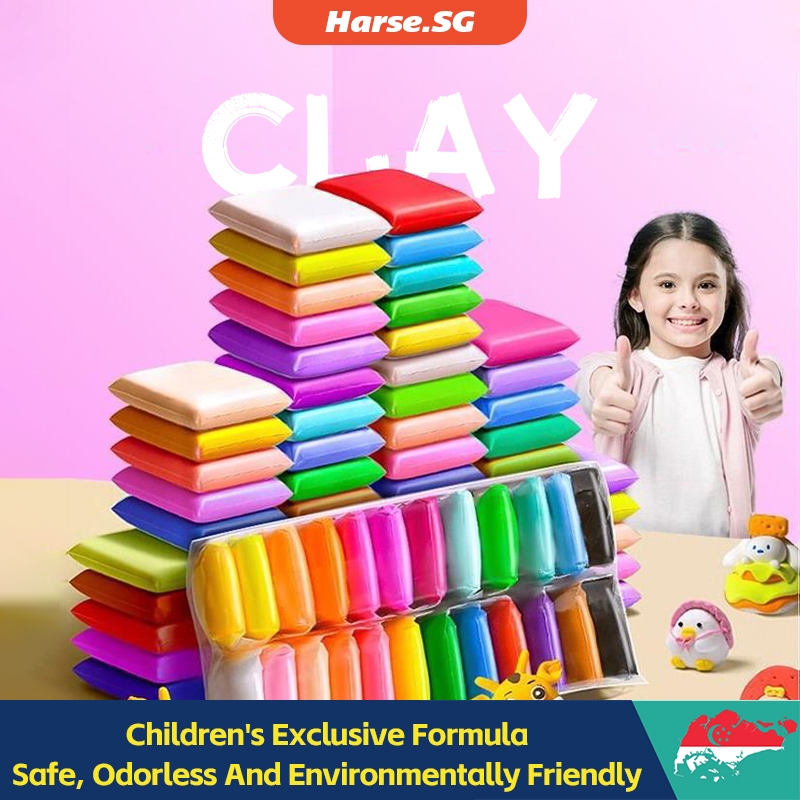 [SG Stock] Kids Polymer Clay Set, 12/24/36 Colors - DIY Super Light ...