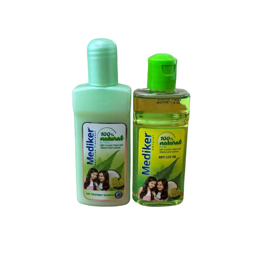 MEDIKER SHAMPOO AND OIL (ANTI LICE - CONTAINS COCONUT OIL) | Shopee ...