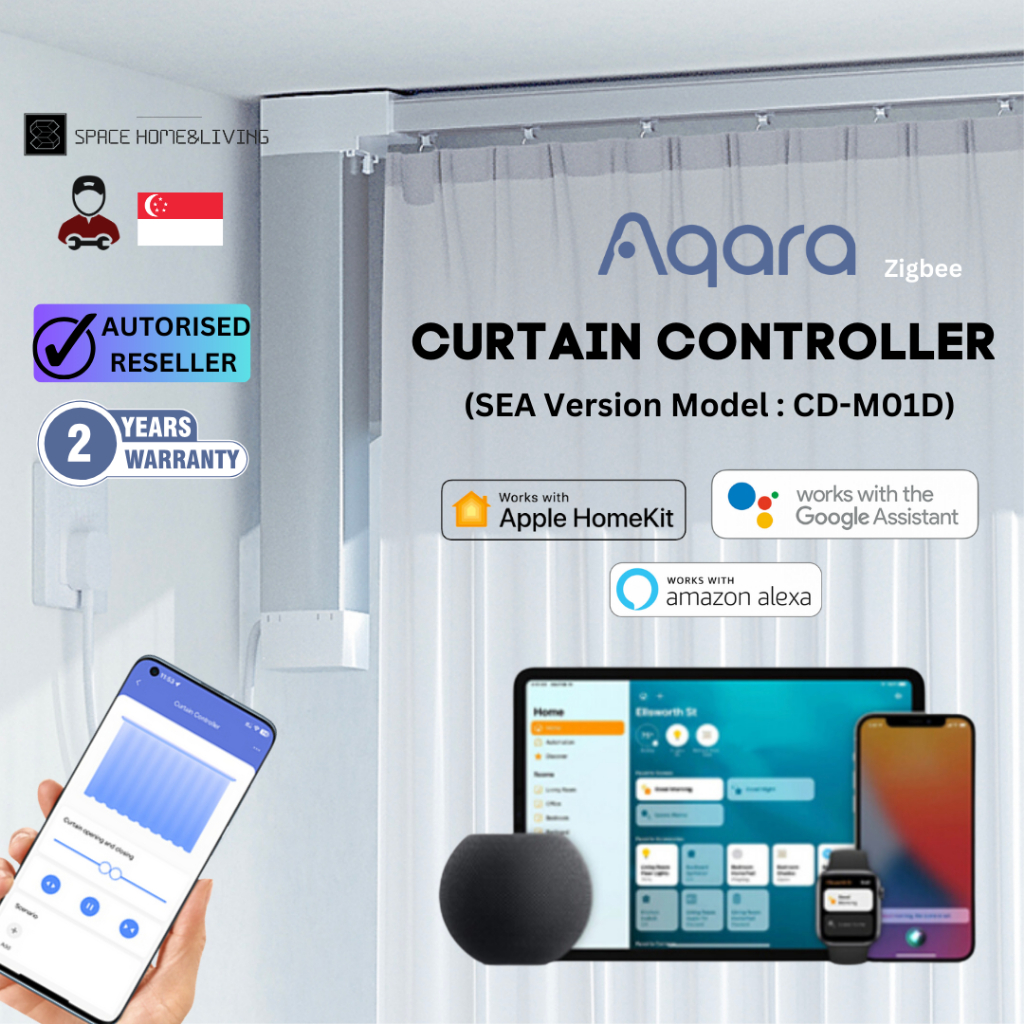 Aqara Smart Curtain Controller Motor Global SEA Version CD-M01D Zigbee ...