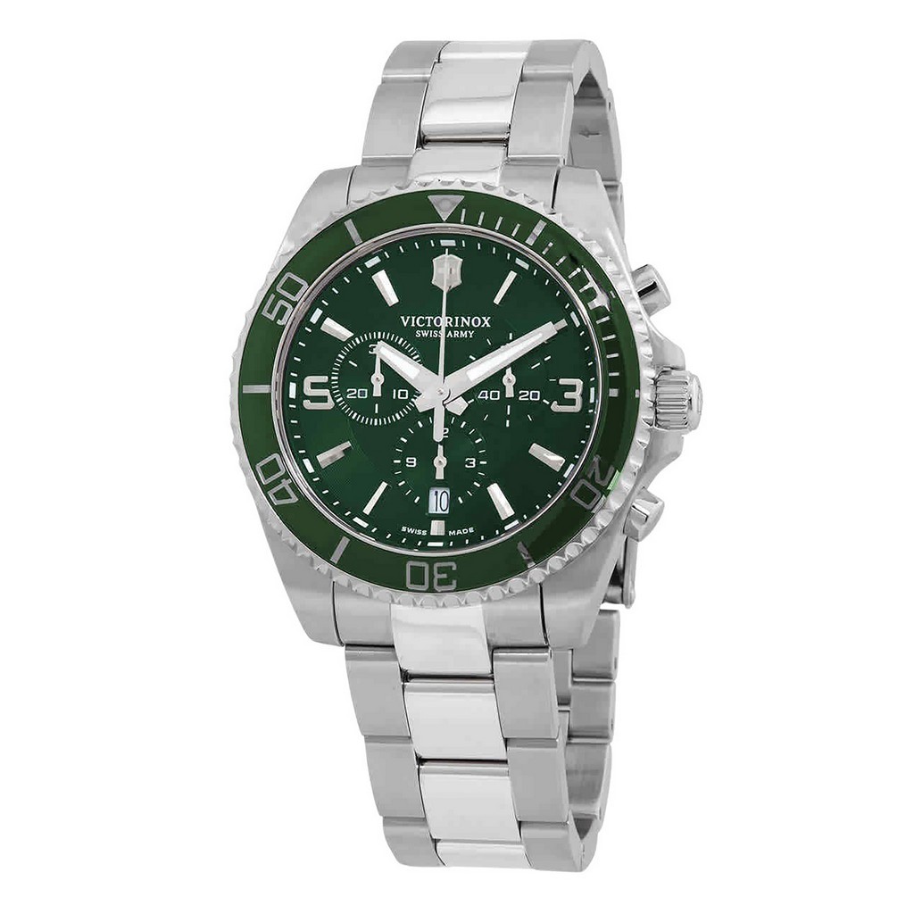 Victorinox Swiss Army Maverick Chronograph Stainless Steel Green Dial ...