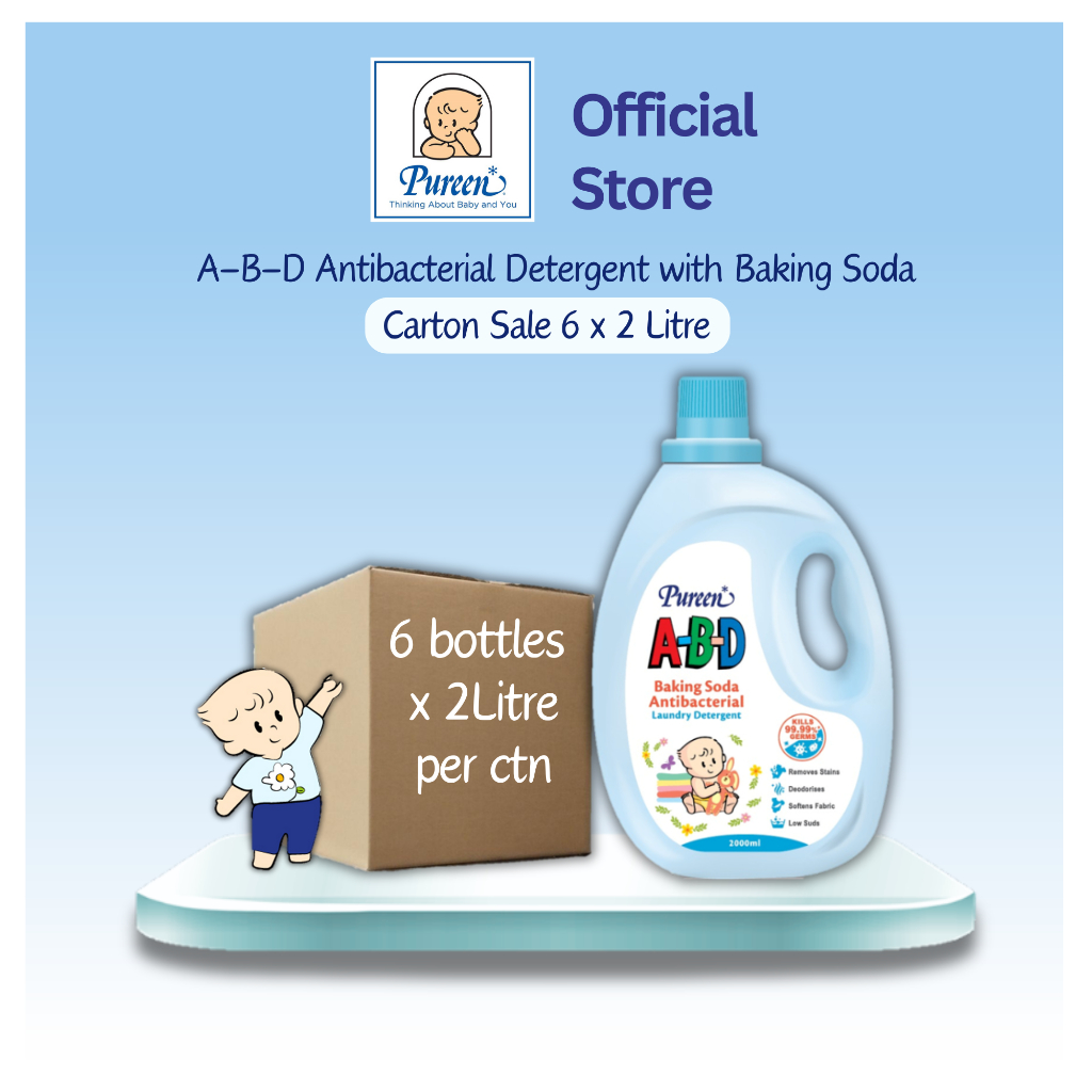 Pureen A-B-D with Baking Soda Detergent 2 Litre x 6 bottles (Carton ...