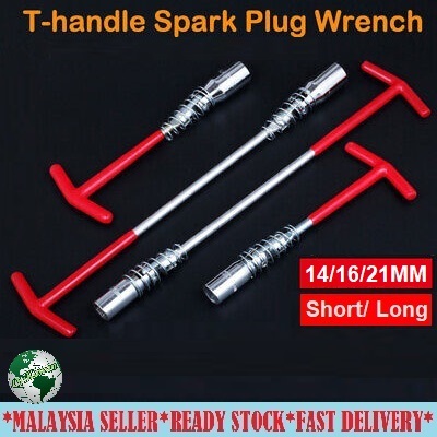 T-Handle Spark Plug Wrench 14mm /16mm / 21mm Socket Spark Plug Removal ...