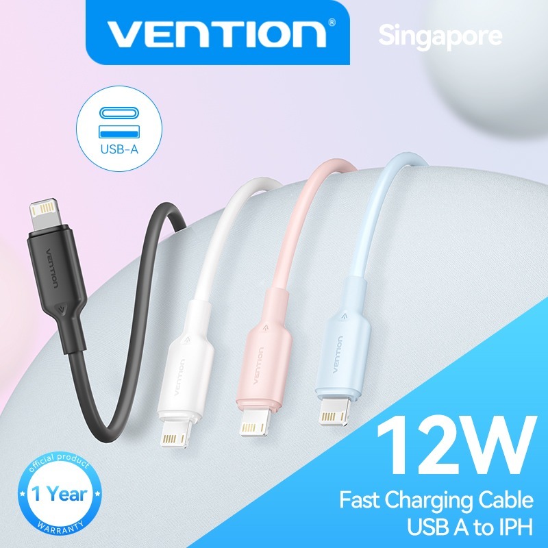 Vention USB A To IOS Cable For iPhone 14 13 12 11 Pro Max 2.4A Fast ...