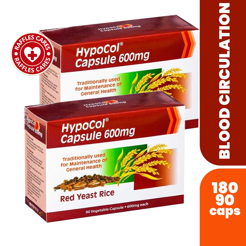 Hypocol 600mg Red Yeast Rice [180 90 Capsules 💊] 🌾 Healthy Cholesterol ...