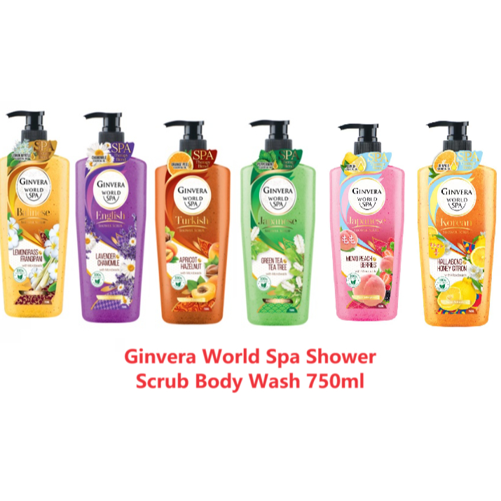 Ginvera World Spa Shower Scrub Body Wash 750ml | Shopee Singapore