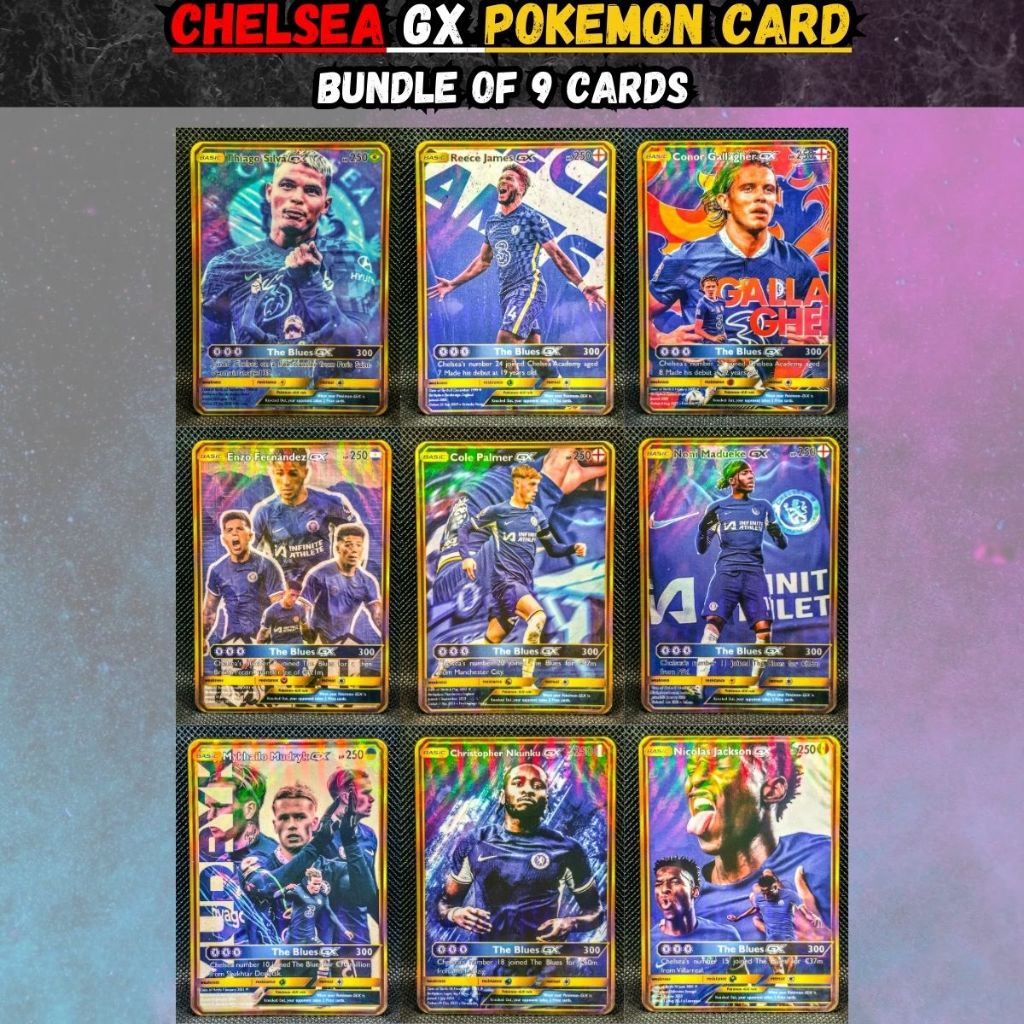 Chelsea x Pokemon GX Cards (Bundle of 9 Cards) | Shopee Singapore