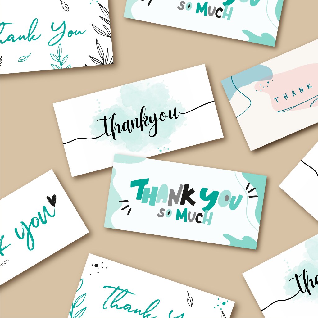 SG Seller 420gsm Thick Small Thank you card /tag | Shopee Singapore