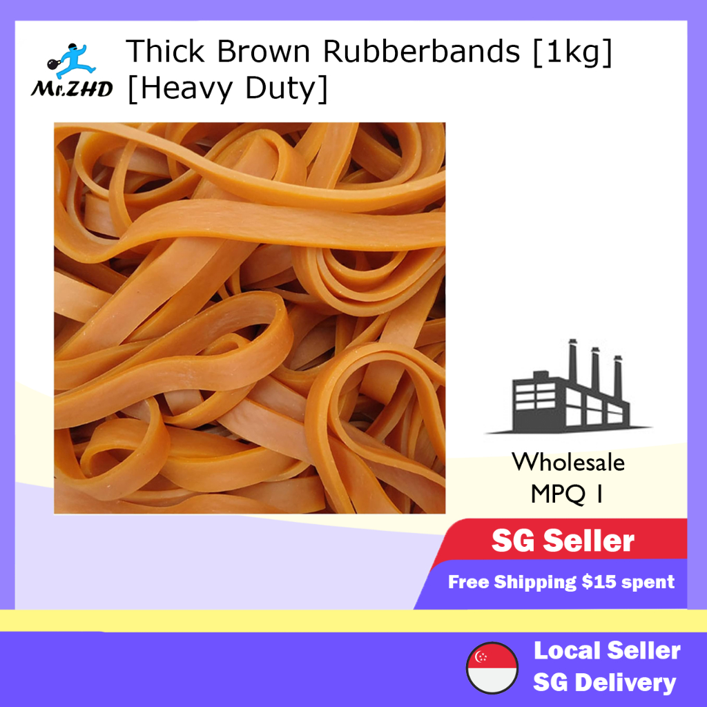 🔥BAG DEALS🔥 Thick Brown Rubber Bands [ 1kg ] | Shopee Singapore