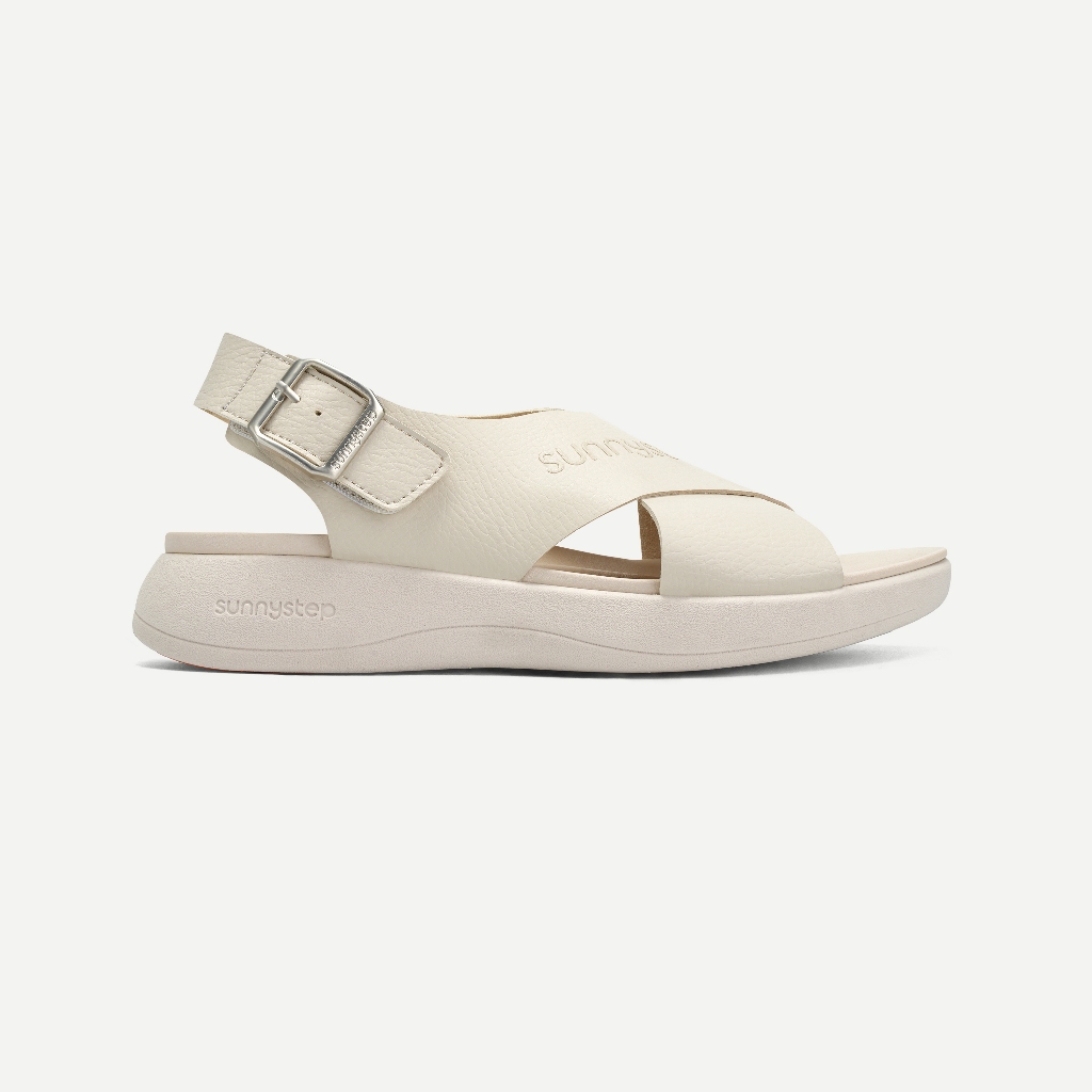 Sunnystep - Balance Crossover Sandal - Beige, Cream Full Black - Most ...