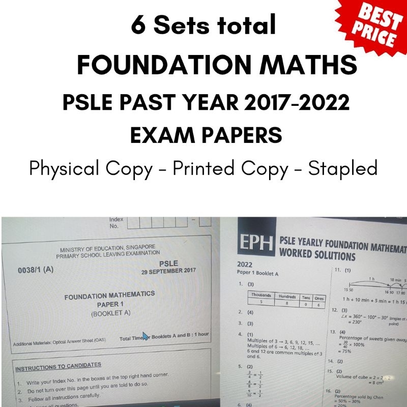 FOUNDATION MATHS PSLE PAST PAPERS / MOCK PSLE PRACTICE EXAM TEST PAPERS ...