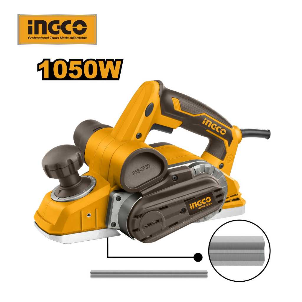 INGCO 1050W Heavy duty Electric planer for planing, chamfering and edge ...