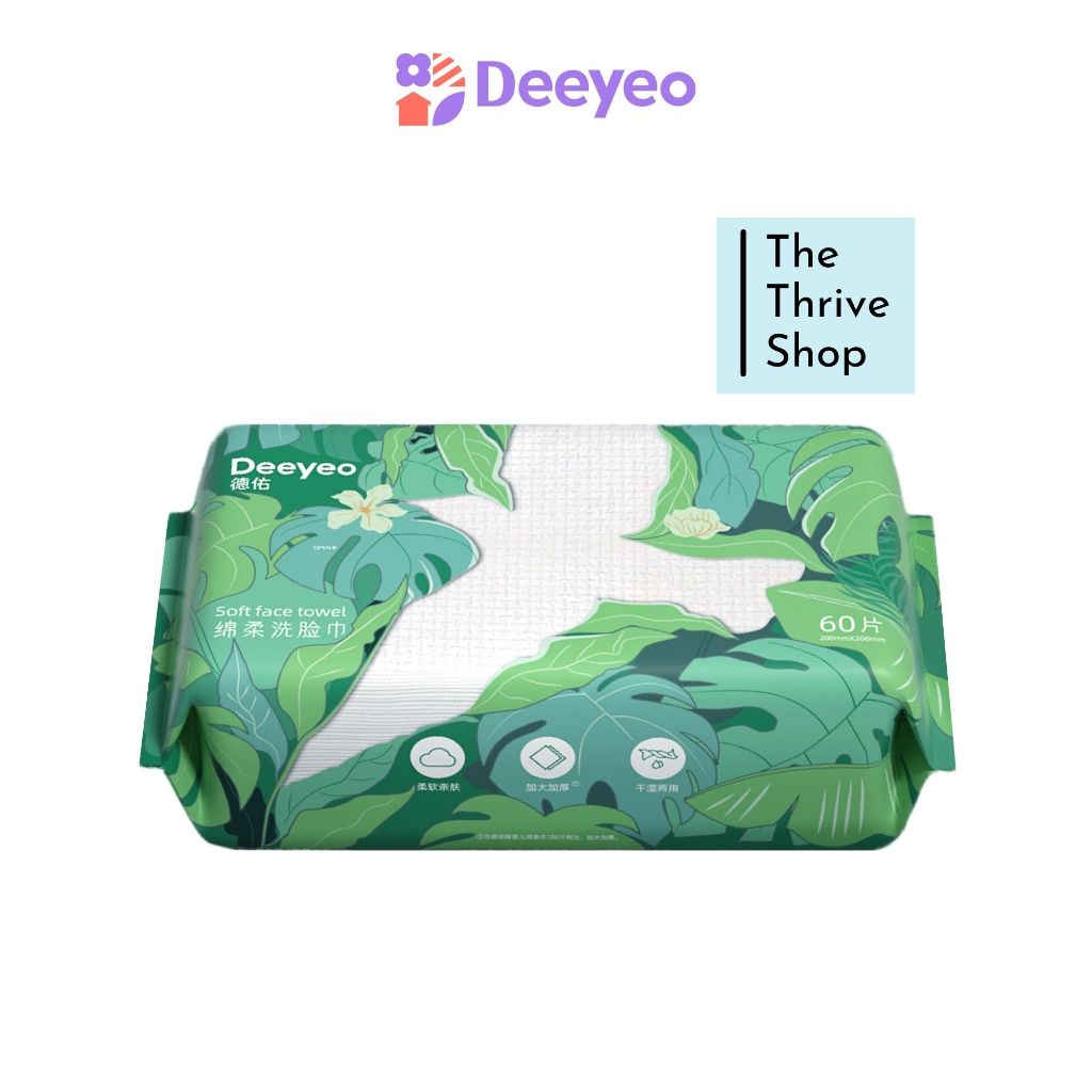 TTS - Deeyeo Soft Face Towels (60pcs per pack) | Shopee Singapore