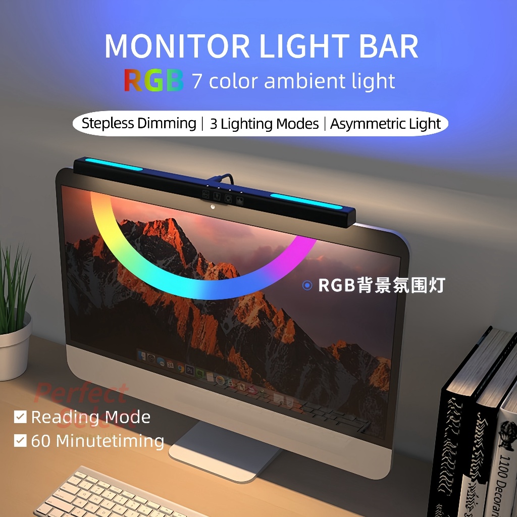 7 Colors Led Monitor Light Bar RGB Light,Screen Hanging Light,3 Color ...