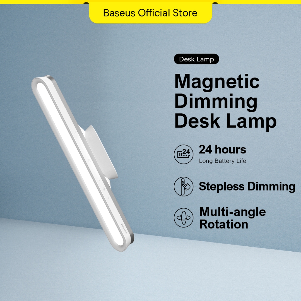 Baseus Hanging Magnetic LED Table Lamp Chargeable Stepless Dimming Desk ...