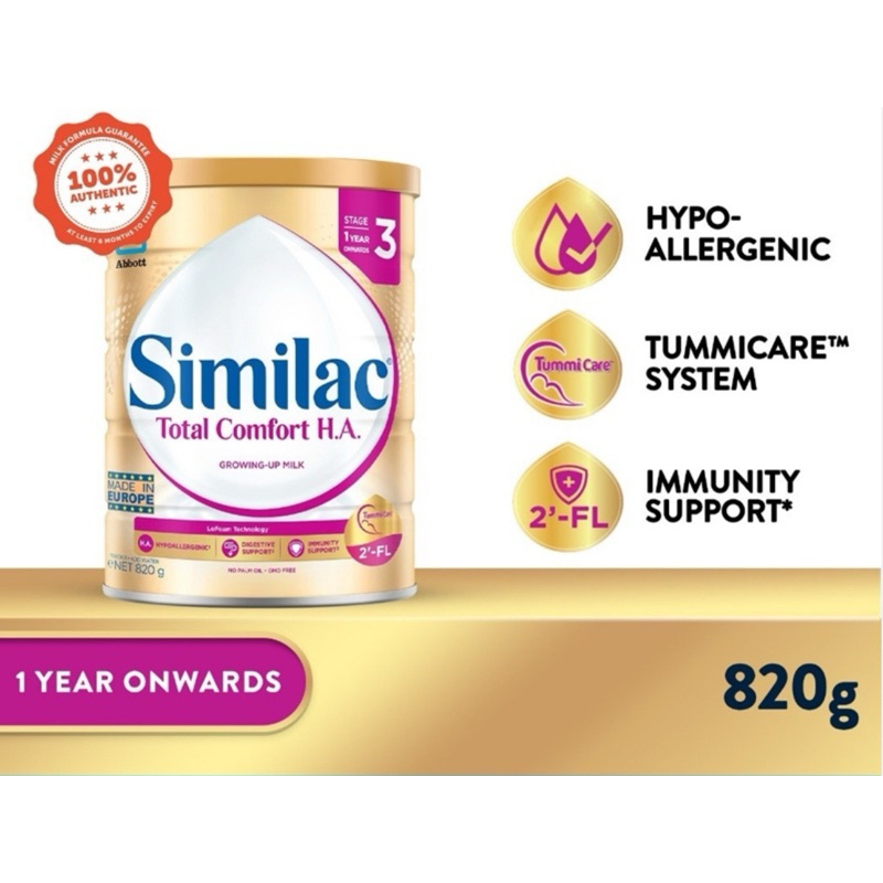 Similac Total Comfort HA Stage 3 with 2-FL 820g | Shopee Singapore