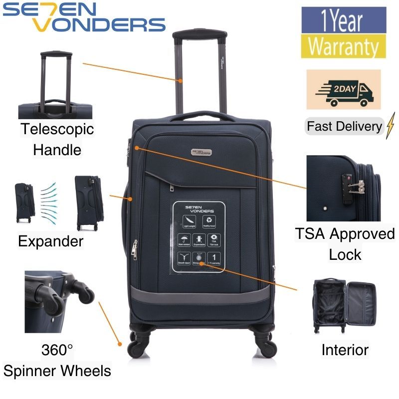 (SG BRAND) #GR-505 SE7EN VONDERS GREAT BARRIER REEF NYLON SUITCASE ...