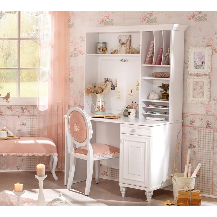 Modern-Victorian Study Desk with Unit | Shopee Singapore