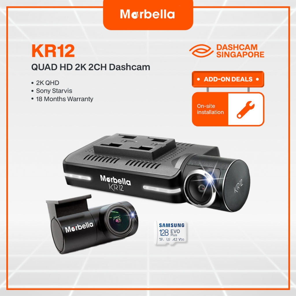 Marbella KR 12 QHD Front QHD Rear Dashcam [Made-in-Korea] | SONY ...