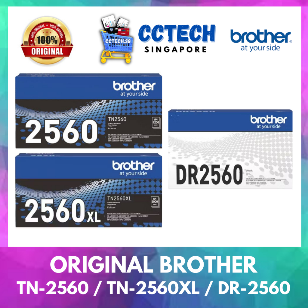 ORIGINAL BROTHER TN-2560 / TN-2560XL / DR-2560 TONER & DRUM SG READY ...