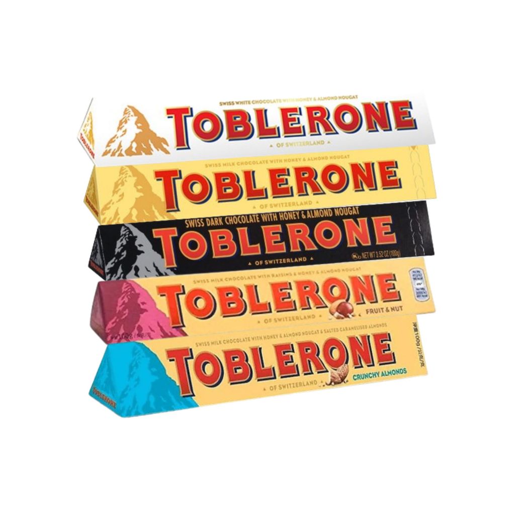 TOBLERONE Chocolate Bar (Classic | White Chocolate | Dark Chocolate ...