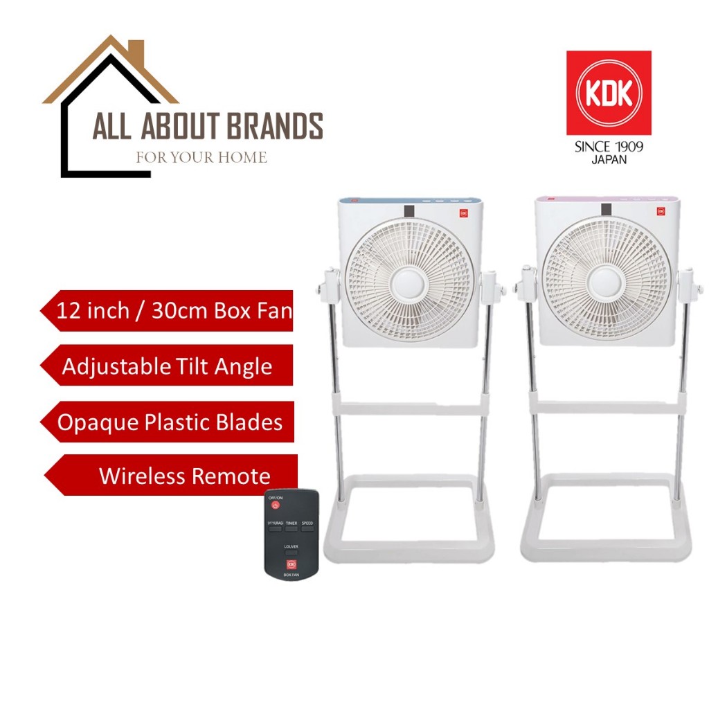 KDK SC30H 12 inches / 30cm Box Fan with Wireless Remote Control | 3 ...