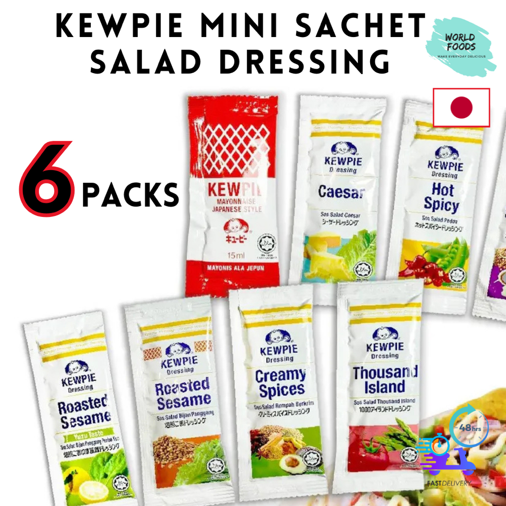 [HALAL] Kewpie Salad Dressing Mini Sachet (25ml) Roasted Sesame Sauce ...