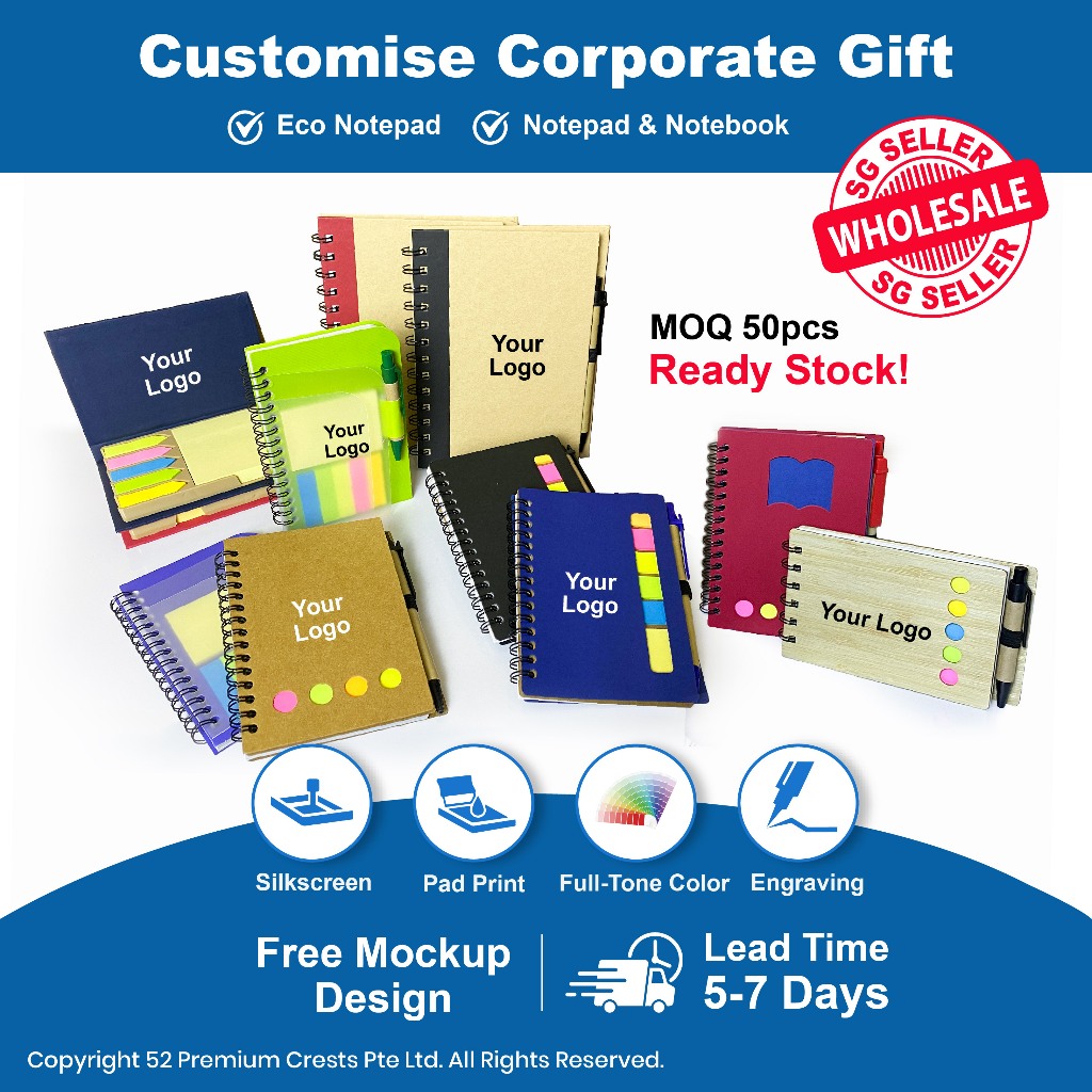 Corporate Door Gift | Personalised notebook Notepad | Customised ...