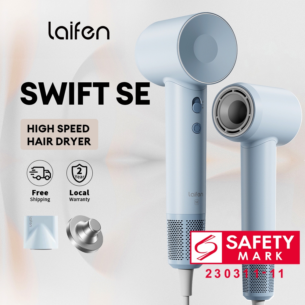 Laifen Swift SE High Speed Hair Dryer + Magnetic Smooth Noozle + Wall Mount | Shopee Singapore