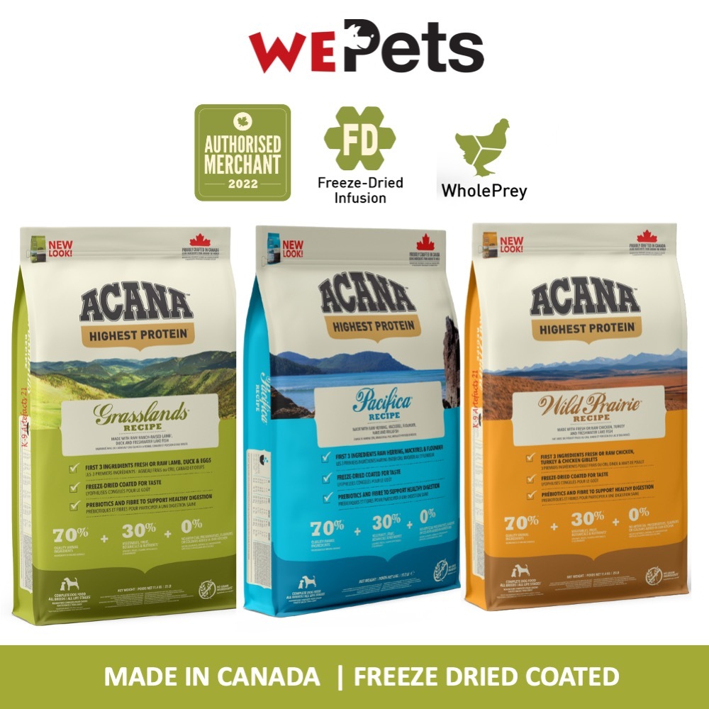 ACANA Pacifica / Grassland / Wild Prairie / Regional Dog Food (2kg ...