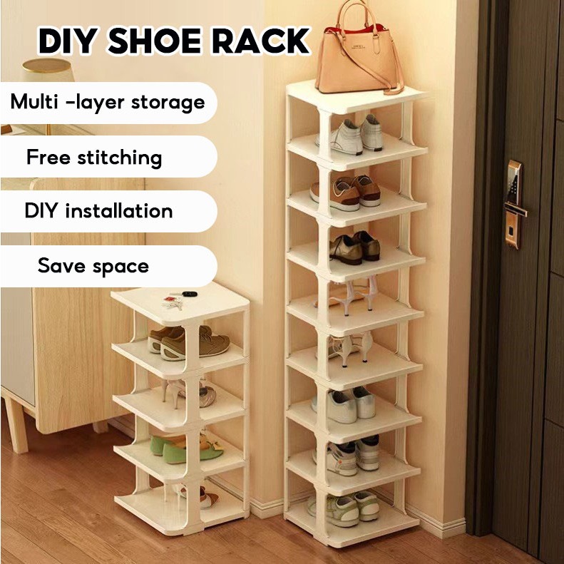 （SG Stock）JustHome Multi-tier DIY Shoe Rack Space Saving Shoe Racks ...
